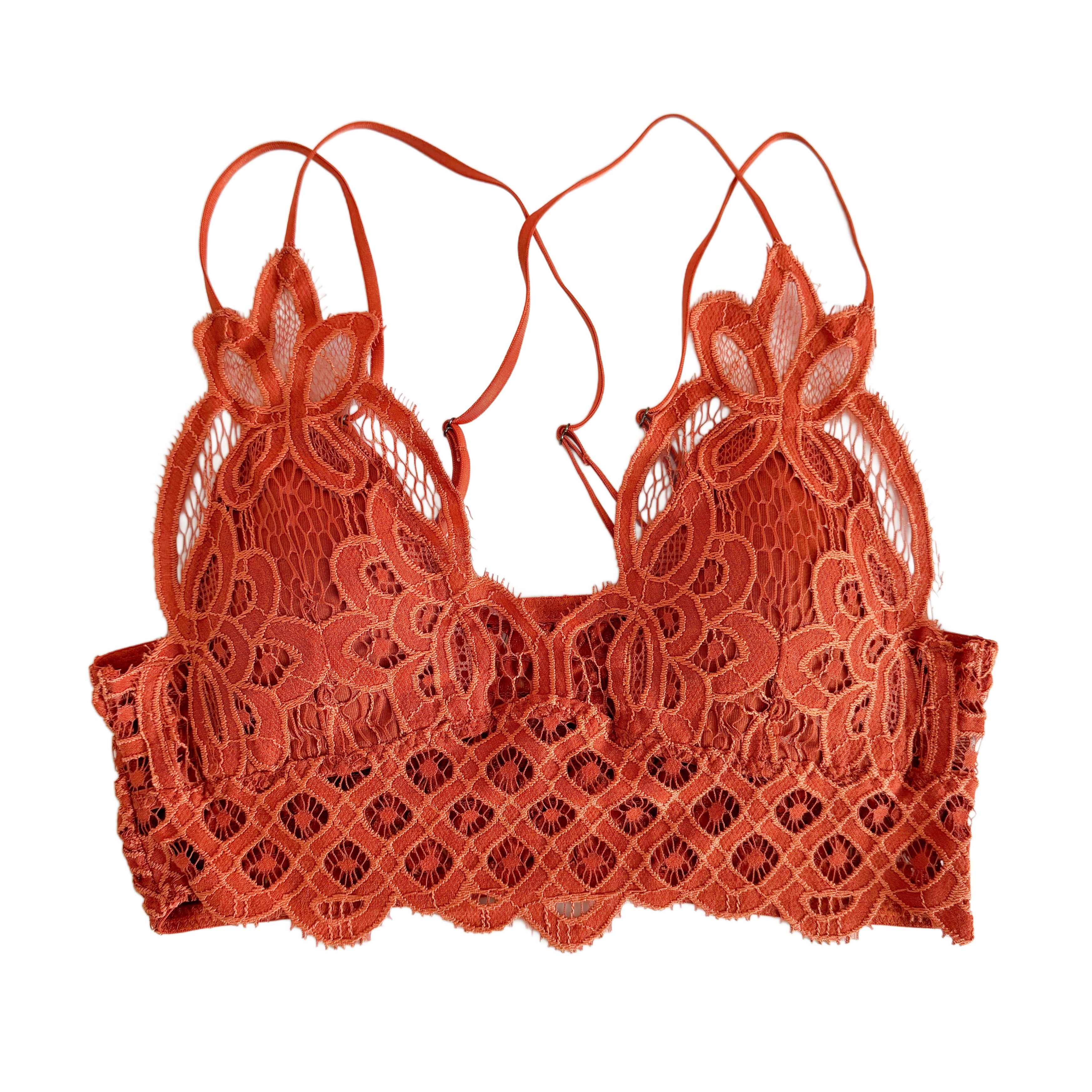 Burnt Orange Crochet Bralette – Lani + Kei